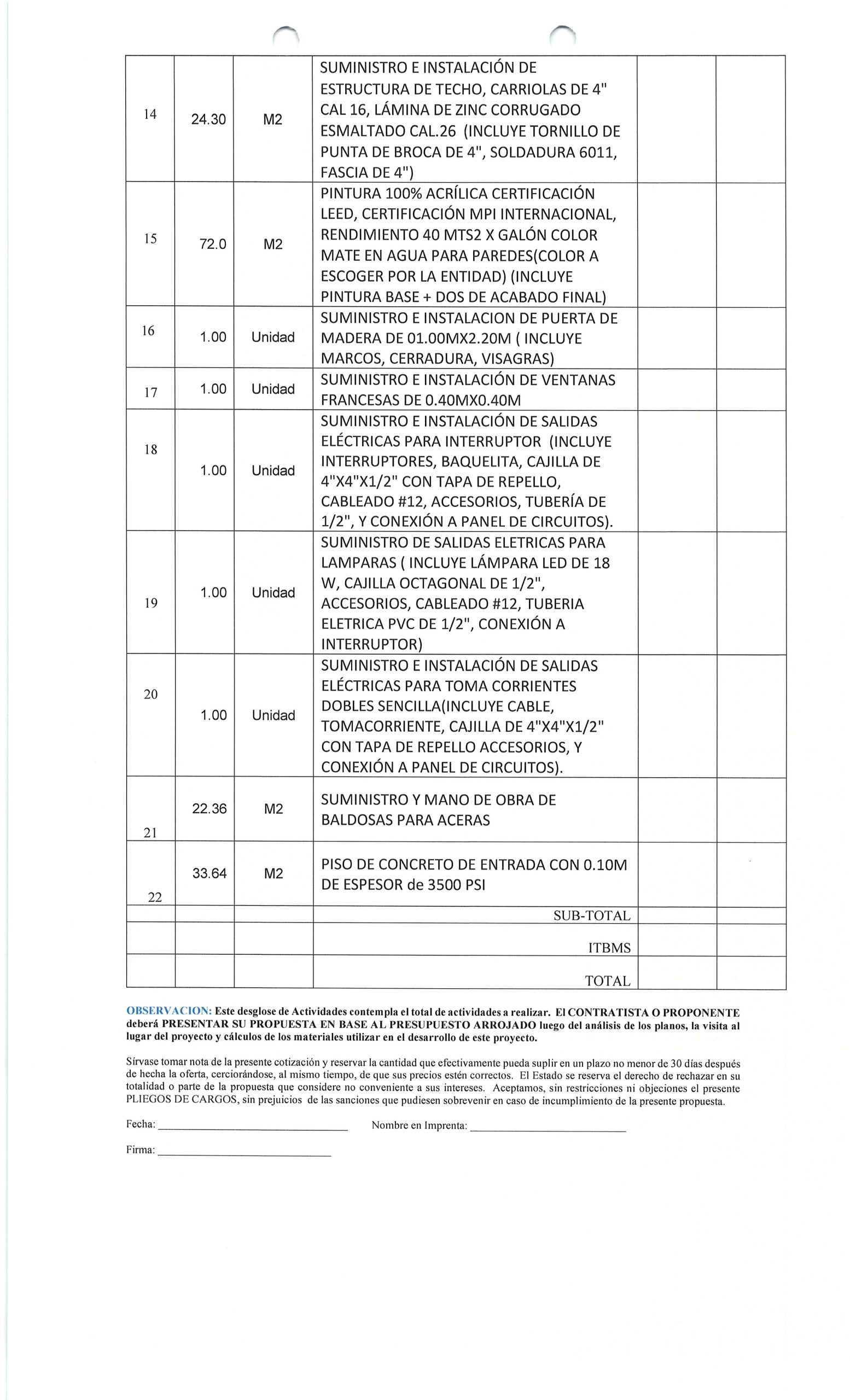 SEGUNDO AVISO DE CONVOCATORIA PARA:»MEJORAMIENTO A LA CAPILLA CATÓLICA ...